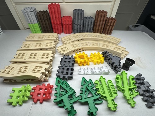 VTG Huge Lot 150 Little Tikes Waffle Blocks Road Town Train Track ...