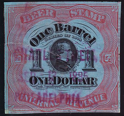 US REA42E Revenue Beer Stamp Used SCV $125 | eBay