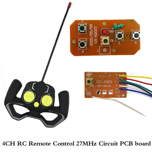858 4CH Remote Control 27MHz Transmitter with Radio System Car ...