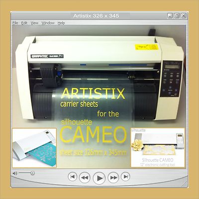 1 Carrier Sheet Craft Robo Graphtec Silhouette Cameo Cutting Mat Cards ...