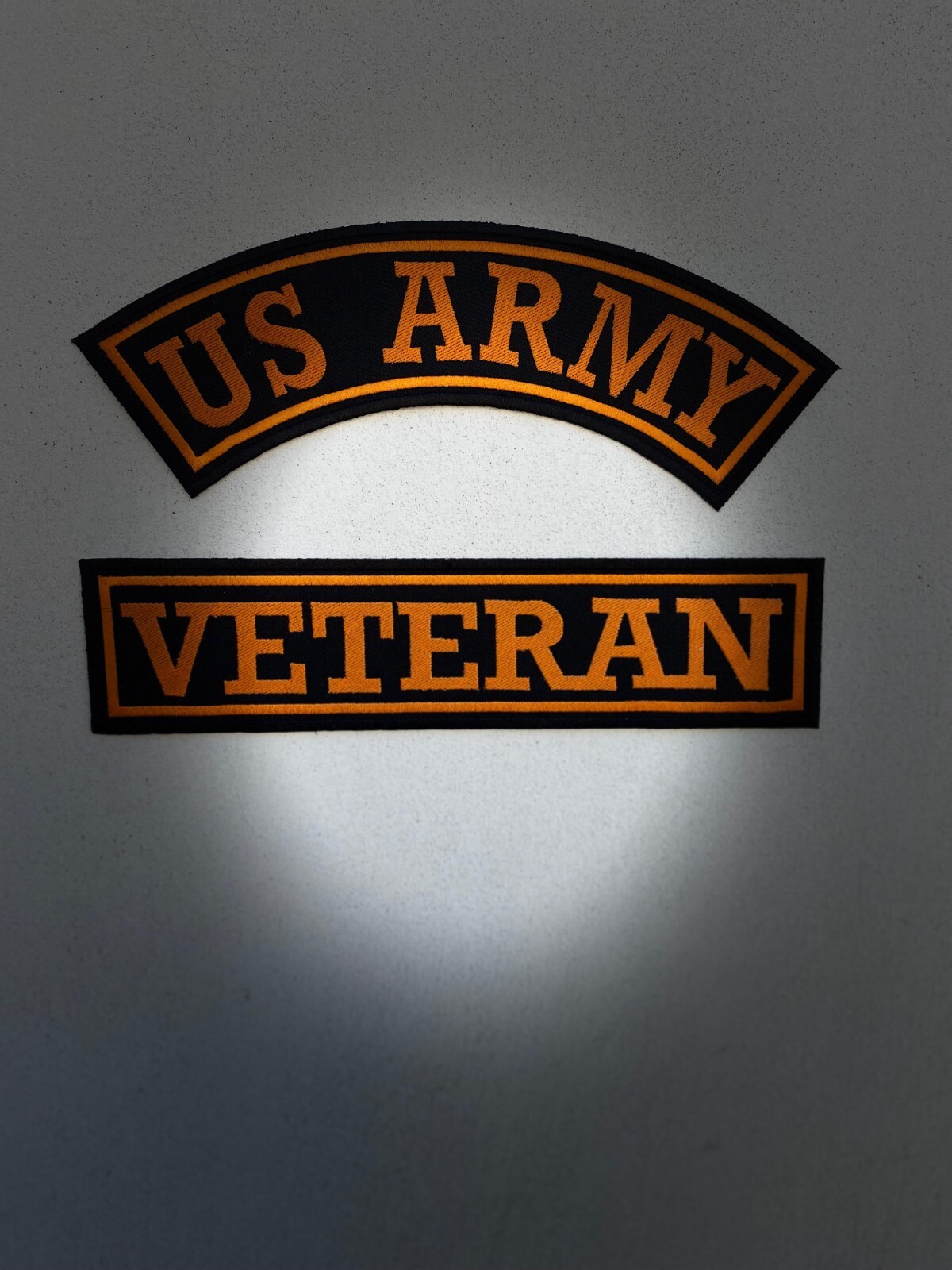 US ARMY VETERAN Rocker Patches Military Patriotic Embroidered Jacket ...