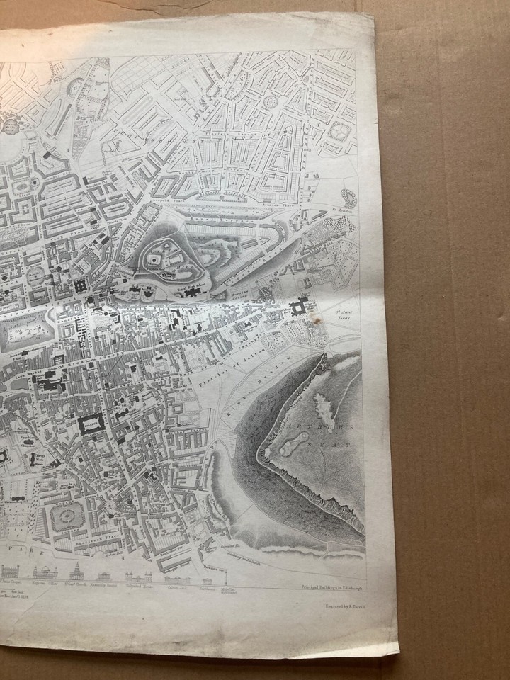1834 map of edinburgh SDUK baldwin&cradock | eBay