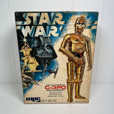 Vintage 1977 Star Wars MPC C-3PO Plastic Scale Model Kit Toy, 10" tall ...