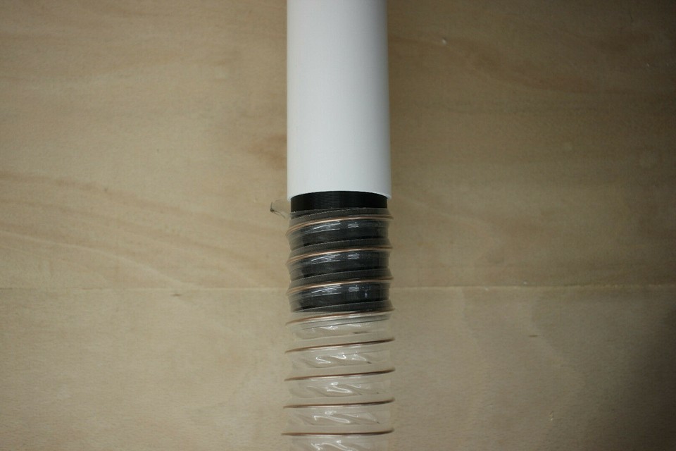 50mm PVC waste pipe adapter reducer for 50mm 38mm & 32mm ID spiral ...