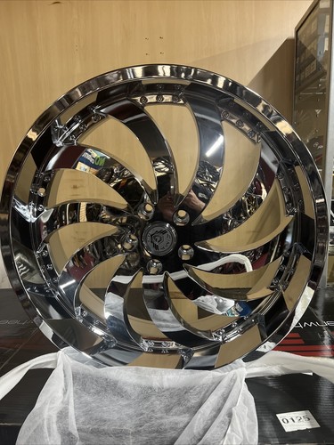 GIMA 4 22X8 CHROME WHEEL 5x114.3 +38 IN FLAMES 🔥 RIGHT SIDE | eBay