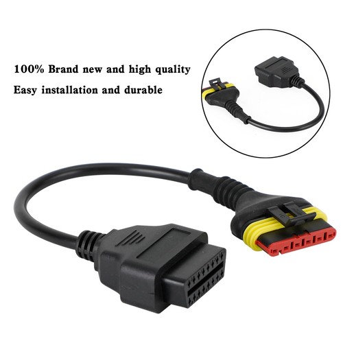 OBD2 6 pin Diagnostic Code Reader Adapter Scanner Cable Fits Benelli ...