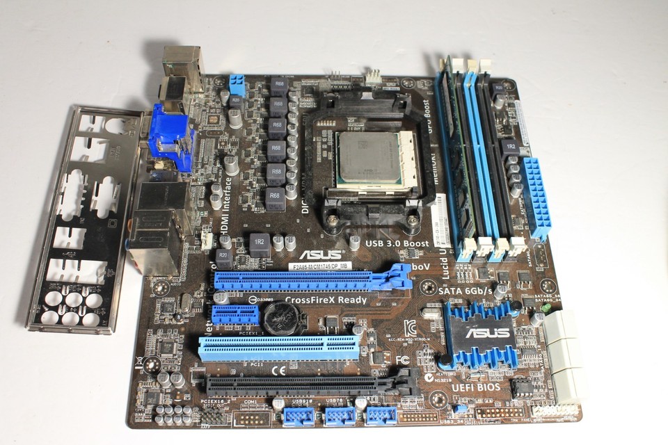 ASUS F2A85-M/CM1745/DP-MB Motherboard With AMD A8-5500 @ 3.20 GHz CPU ...