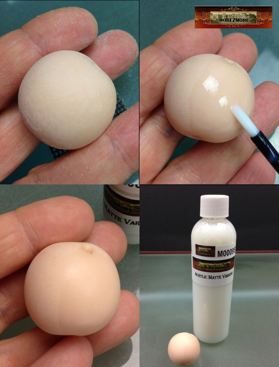 M00019-5 MOREZMORE 5 oz Finish Matte Polymer Clay Sealer Clear Acrylic ...