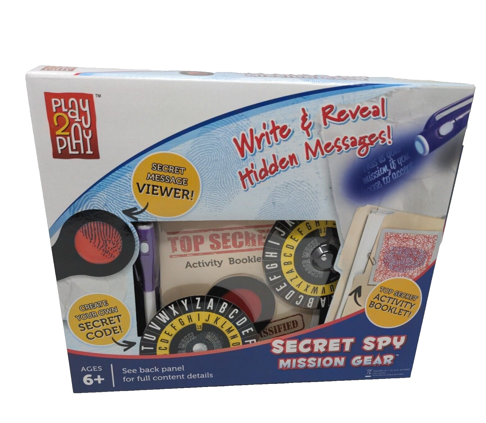 New Secret Spy Mission Gear Kid Top Secret Activity Book Code Set Kit ...