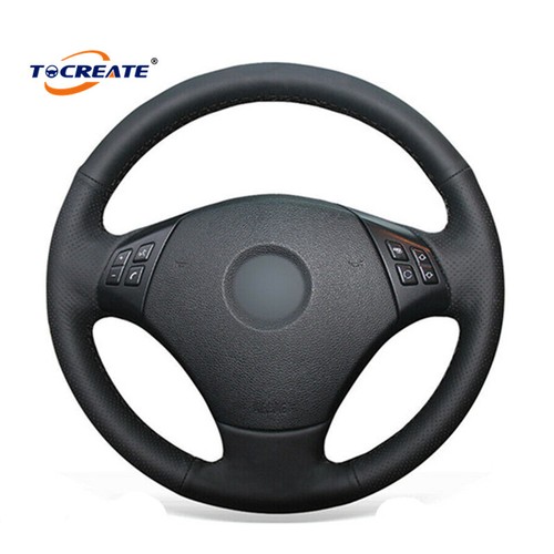 Genuine Leather Steering Wheel Cover for BMW 3 Series E90 E91 E92 2006 ...