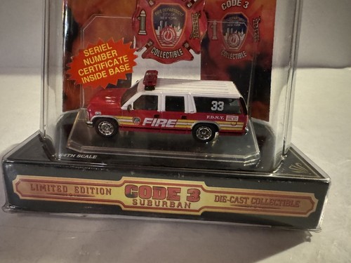 CODE 3 GMC Suburban # 33 FDNY Fire Dept of New York City 1:64 scale | eBay