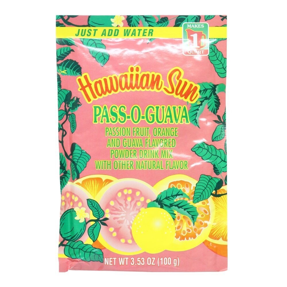 Hawaiian Sun Pass-o-guava POG Nectar Powder Drink Mix From Hawaii, 3.53 ...