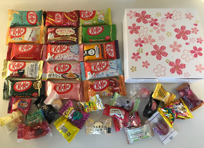 35pc Japanese Sweets SAKURA Gift Box Set (15 Kit Kat + 20 Candy) KitKat ...