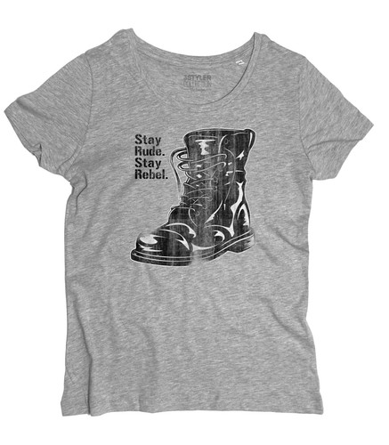 Women's Stay Rude Stay Rebel Boots Combat Boots Ska Punk | eBay