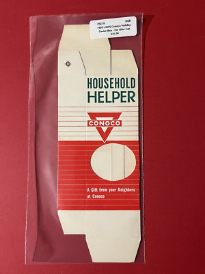 CONOCO NOS VTG GIFT BOX READS: HOUSEHOLD HELPER GIFT FROM YOUR NEIGHBOR ...