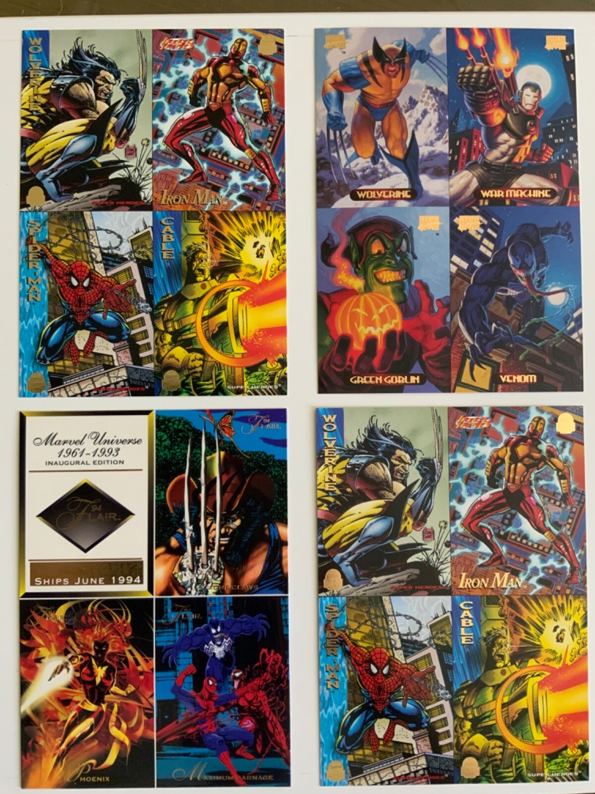 Lot of 4 Marvel Universe Inaugural & Marvel Masterpiece Promo Uncut ...
