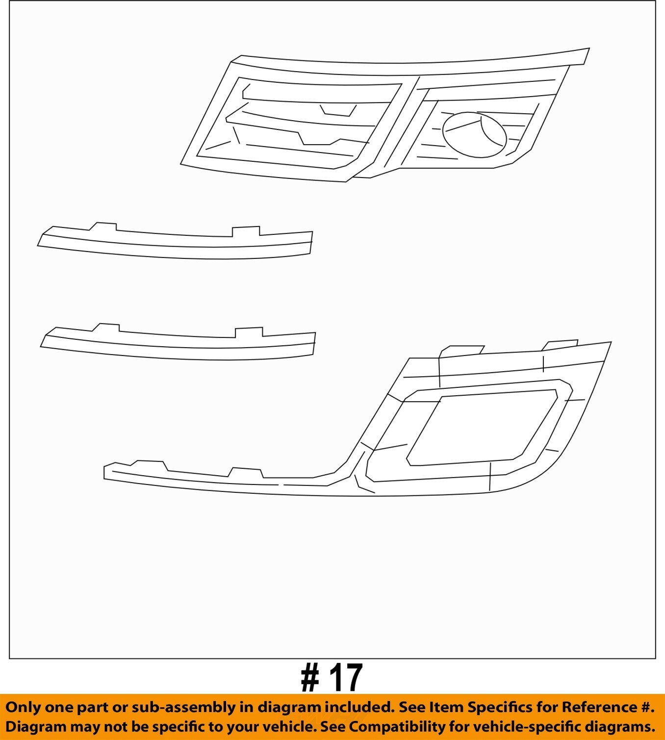 GM OEM 13-17 Traverse Front Bumper Grille Bumper Components-Trim Cover ...