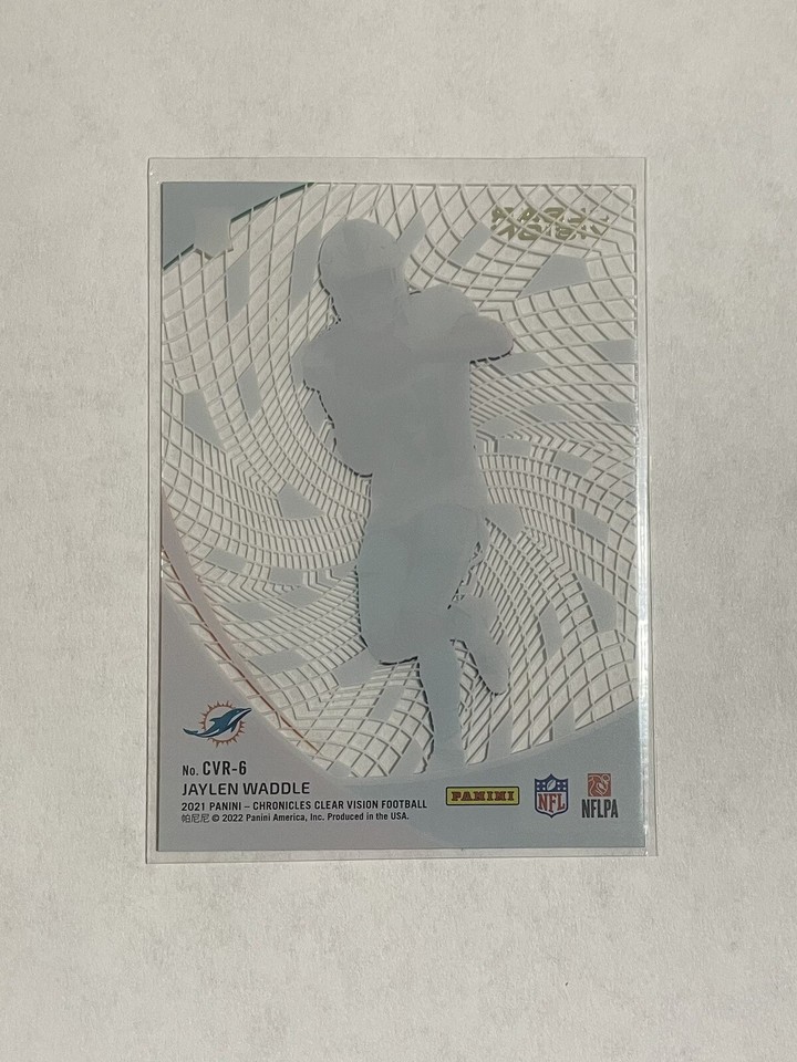 JAYLEN WADDLE 2021 Panini Chronicles Clear Vision Rookie RC CVR-6 Miami ...