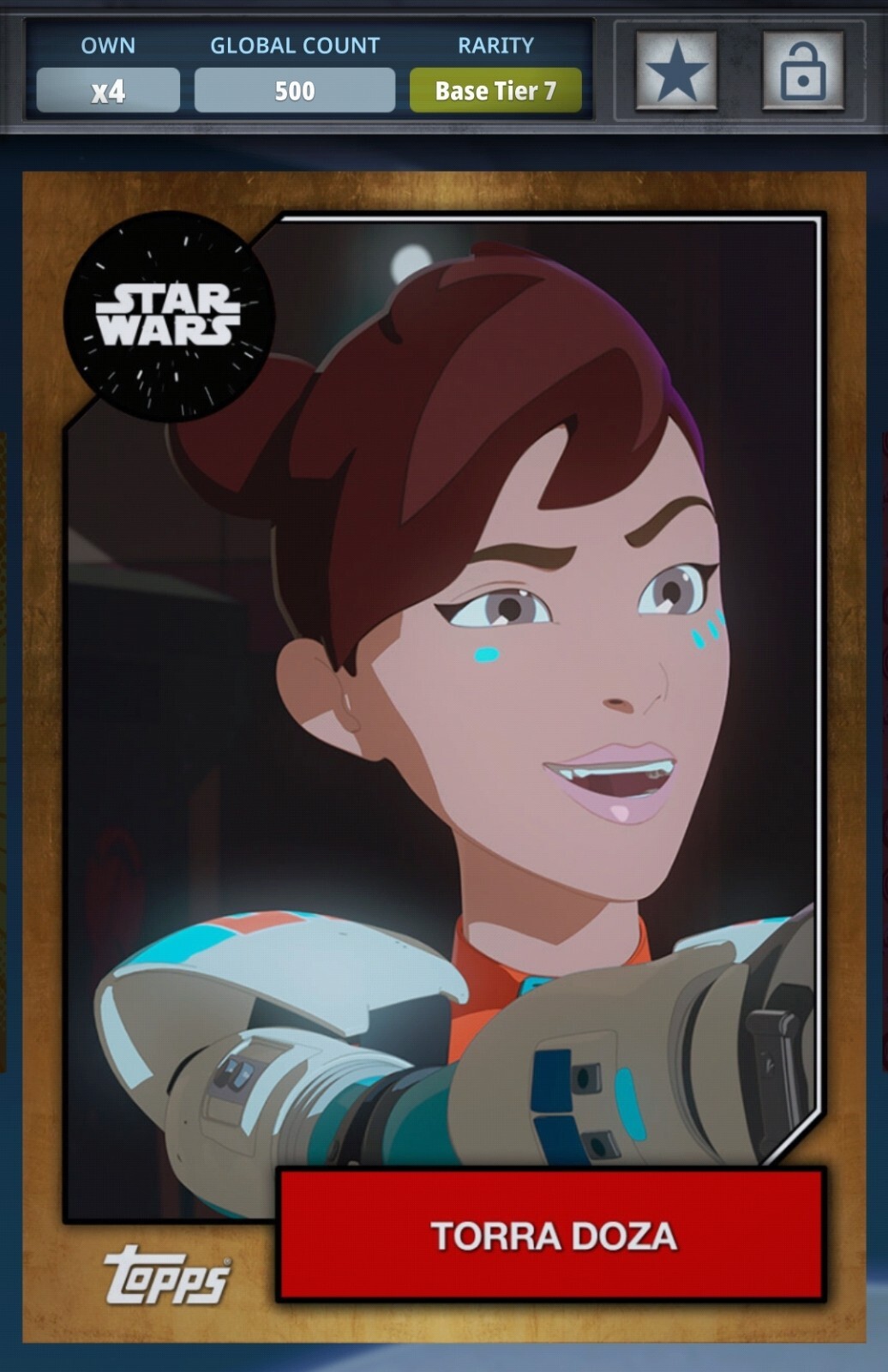 Star Wars Card Trader DIGITAL Bronze 2019 Variant Tier 7 TORRA DOZA | eBay