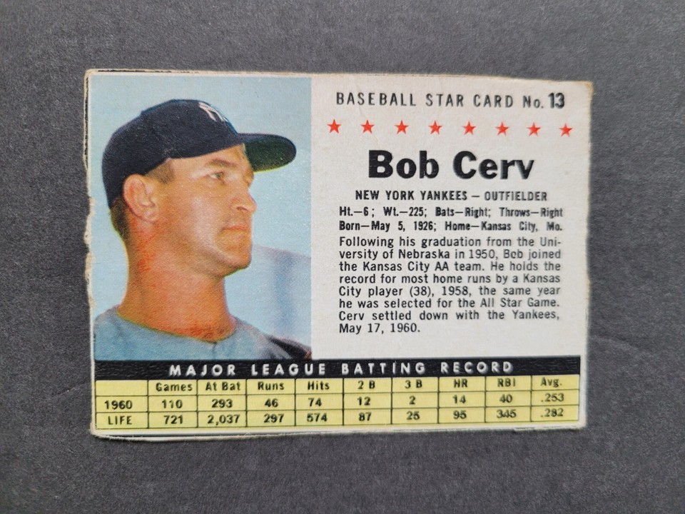 1961 POST CEREAL BASEBALL CARDS You Pick Complete your Set Choose your ...