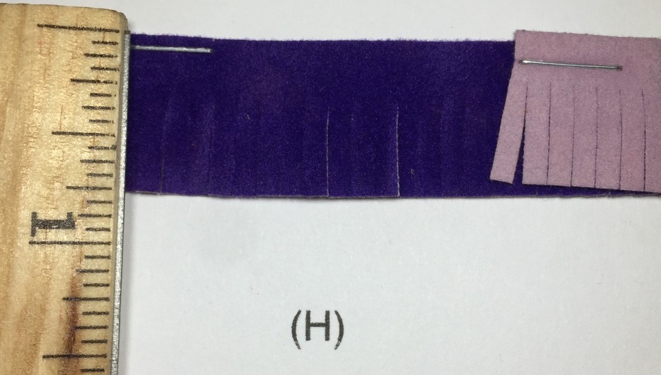 7/8" Faux Suede Fringe Trim - Double Sided Two-Tone Color- 9 Continuous ...