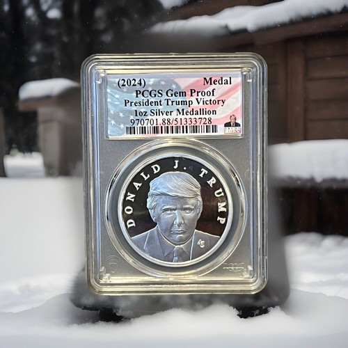 Official Donald Trump Victory 1oz Silver PCGS Gem Proof Medallion 47th ...