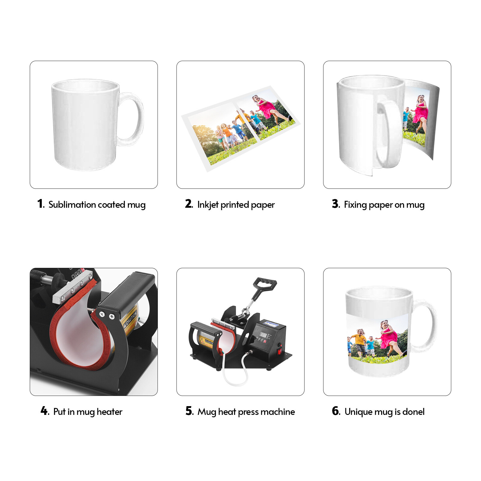 Mug Heat Press Tumbler Tool Heat Pressing Machine Sublimation Printing ...