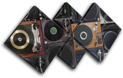 Urban Turntabler DJ Vinyl Deck Musical MULTI TOILE murale ART Photo ...