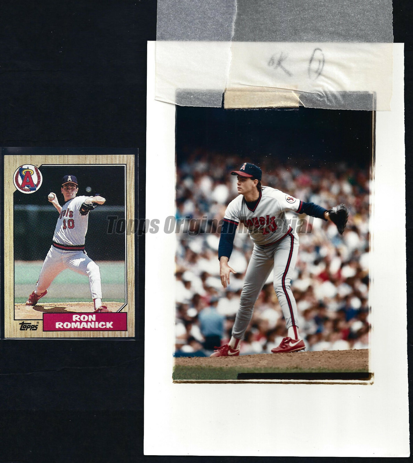 Ron Romanick Angels 1987 Topps Original Extra Photos 5x8 Vault Archives ...
