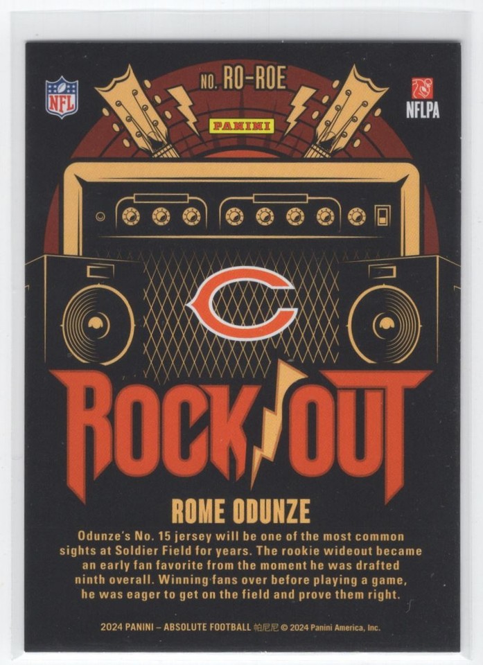 #RO-ROE 2024 Absolute Rock Out Rome Odunze Rookie | eBay