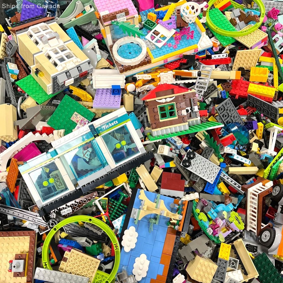 18.4 Lbs. of Unsorted Bulk LEGO and non-LEGO Bricks, Pieces, and Parts ...