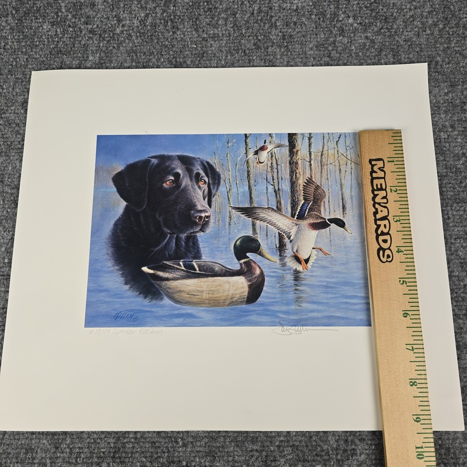Jim Killen Ducks Unlimited Sponsor Print Signed Black Lab Retriever Art ...
