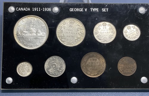 Canada 1911-1936 George V Type Set Coin Collection In Capital Holder | eBay