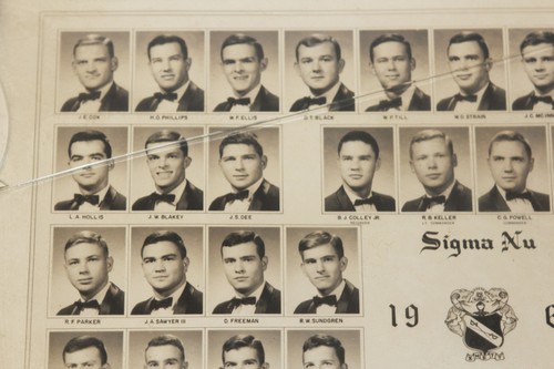 1964 Sigma Nu University of Alabama Crimson Tide Group Photo College ...
