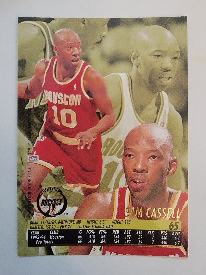 1994-95 Fleer Ultra #65 Sam Cassell Houston Rockets | eBay