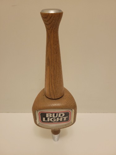 BUD LIGHT 12" Wood 3 Sided Beer Tap Handle | eBay