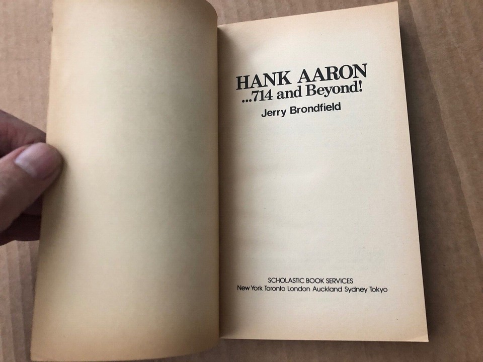 Vintage 1974 HANK AARON... 714 and Beyond Paperback Book Atlanta Braves ...