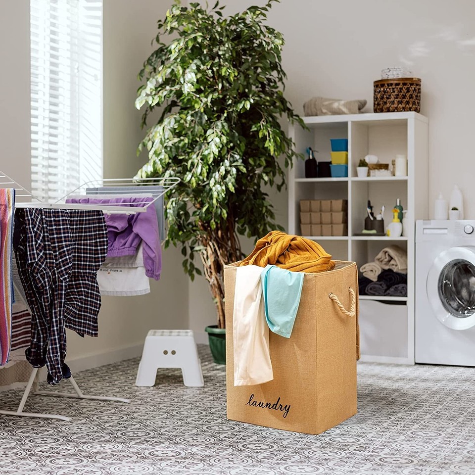 Laundry basket Washing Clothes Storage Hamper Bin Bag W/Outer Lid ...