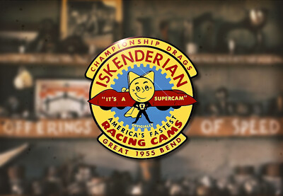 1960s Decal Hot Rod Rat Race Flathead Ford Cams Racing Speed Isky Cams ...