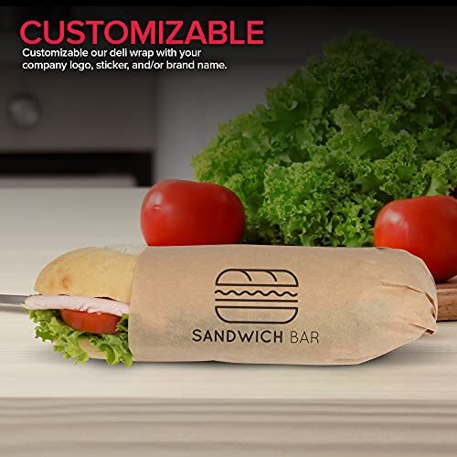 12 x 12 Grease Proof Deli Wrappers (500 Pack) - Pre Cut 500 Count Kraft ...