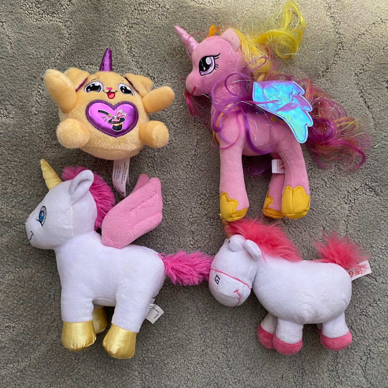 Lot of 4 plush unicorn Ty Sparkle Princess Cadence My Little Pony ...