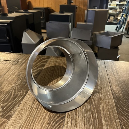 8” x 6” Stainless Steel Stove Pipe Reducer 8x6 6x8 Chimney Solid Fuel ...