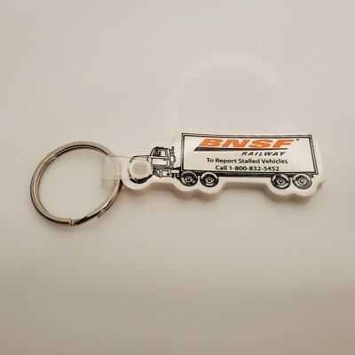 Vintage BNSF Railway Truck Keychain White 3-3/4" HTF | eBay