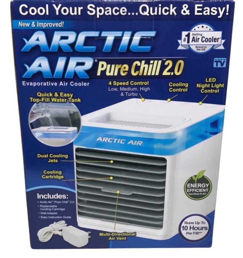 Arctic Air Pure Chill 2.0 Evaporative Air Cooler Hydro-Chill Technology ...