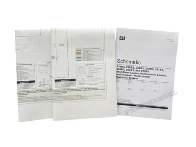 Caterpillar 257B3 259B3 Loader Hydraulic Schematic Service Manual ...