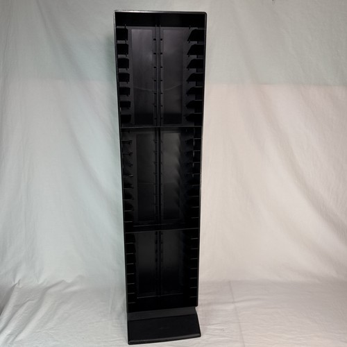 VTG Laserline 25 VHS Tape Tower Storage Rack Black Plastic GUC Video ...