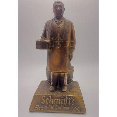 Vintage Schmidts Beer Philadelphia Ale Bartender Statue Advertising | eBay