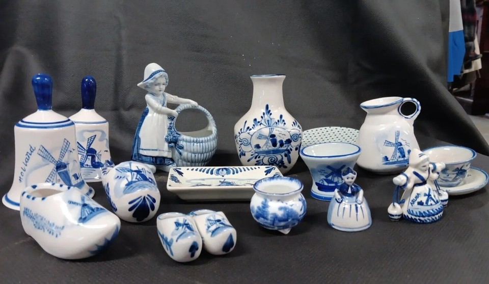 (15) Dutch Delft Blue & Delft/like Porcelain Windmill Collectibles | eBay