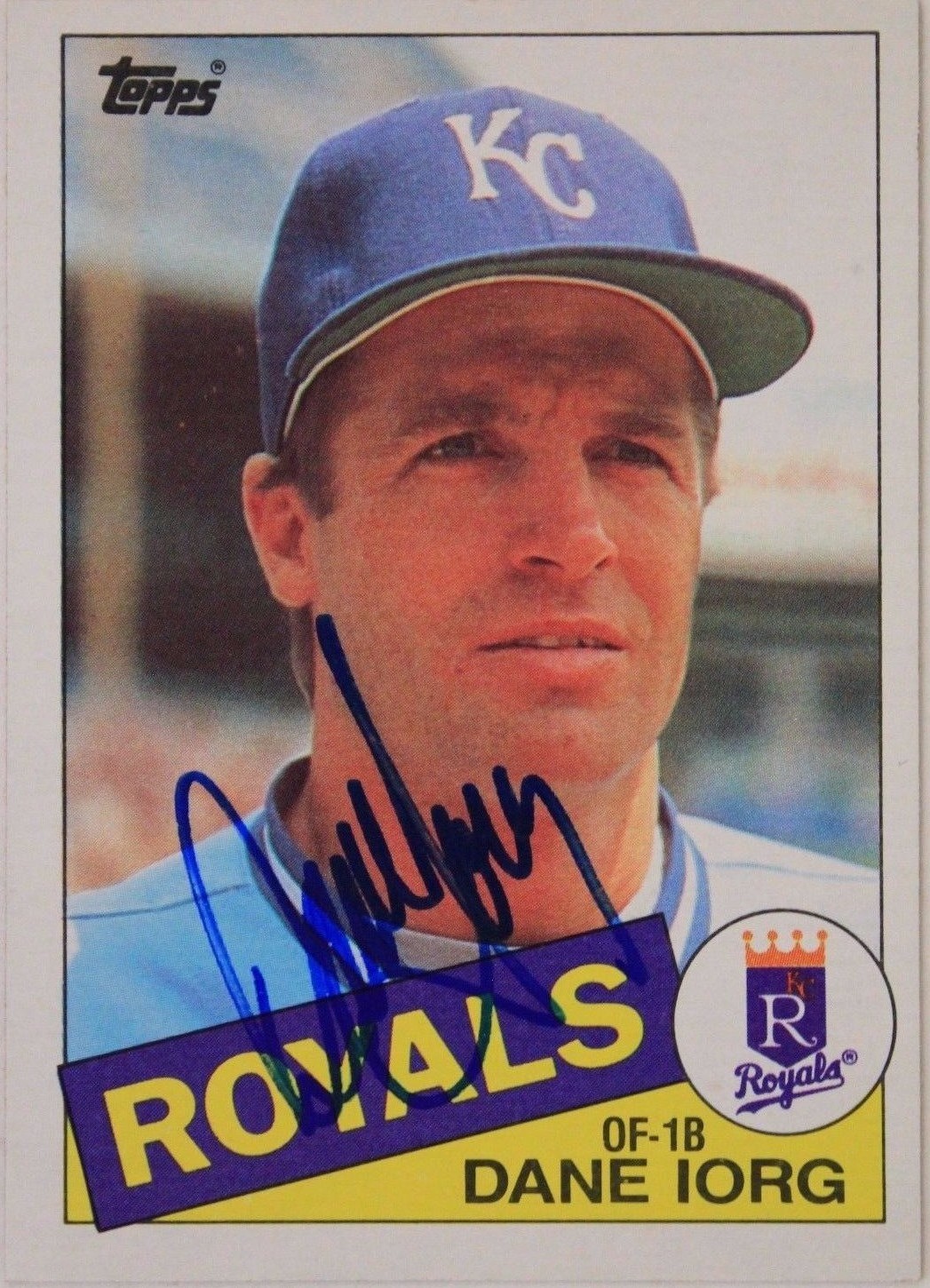 DANE IORG Royals Cardinals Padres Phillies Autograph 1985 Topps #671 ...