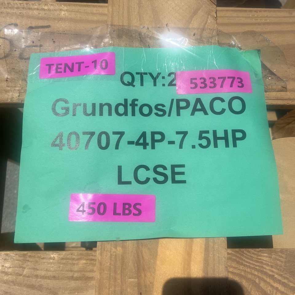 Grundfos Paco 40707-4P-7.5hp LCSE 7.5hp Split Coupled End Suction Pump ...